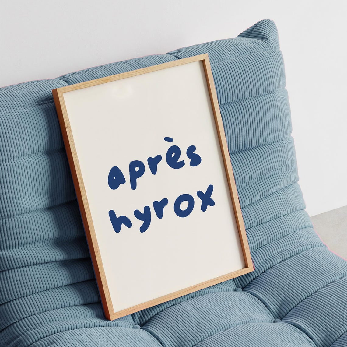 Après Hyrox Wall Art Print, Dark Blue Fun Sports Print Gift Home Decor ...