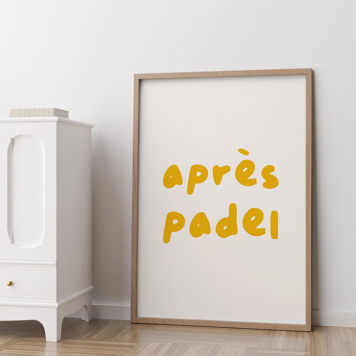 Après Padel Wall Art Print, Paddle Yellow Fun Tennis Sports Print Home ...