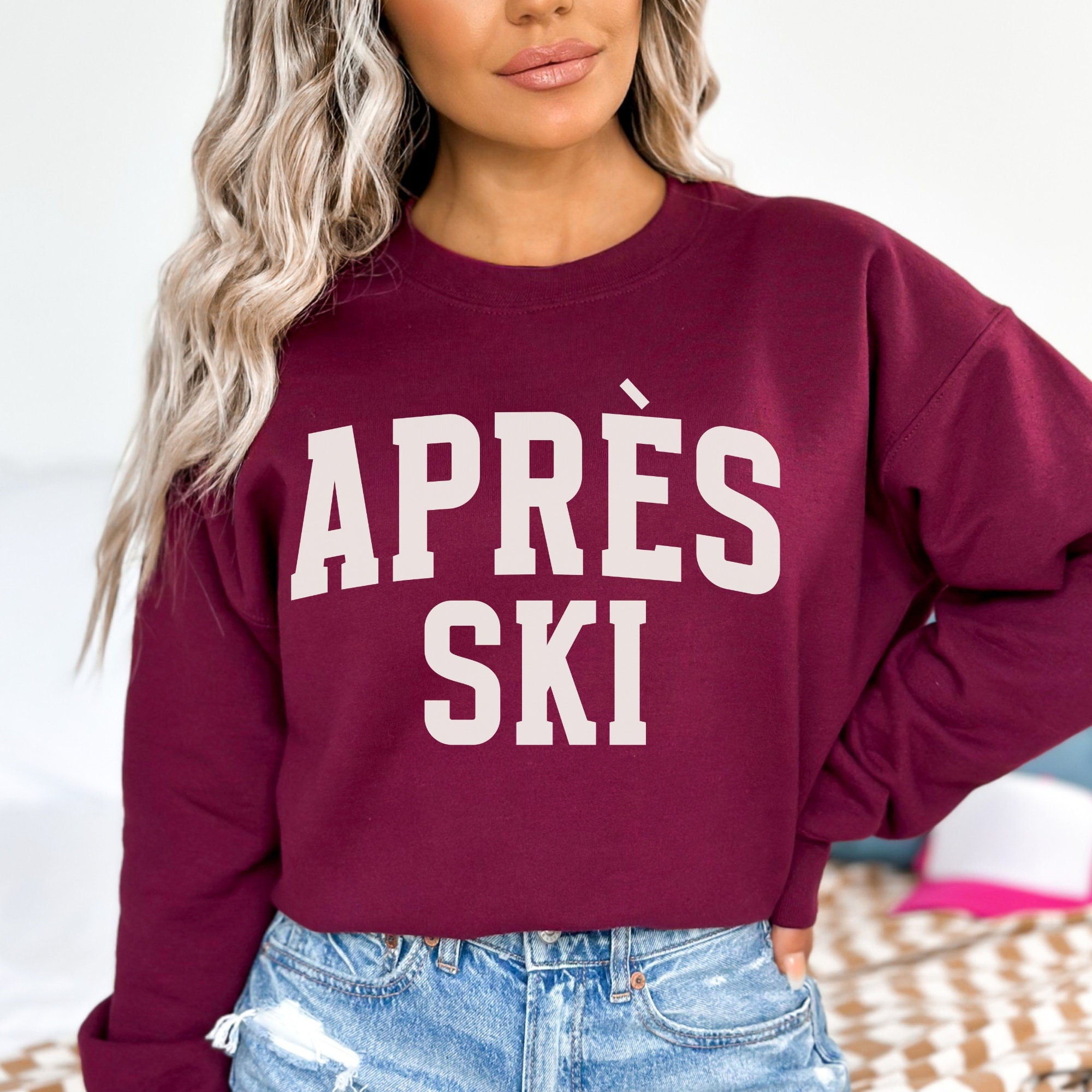 Après Ski T-Shirt, Winter Crewneck, Gift for Skiier, Girls Weekend Ski ...