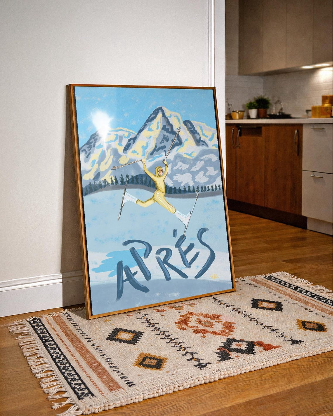 Après Ski Vintage Retro Ski Mid Century Winter Alpine Mountain Decor ...