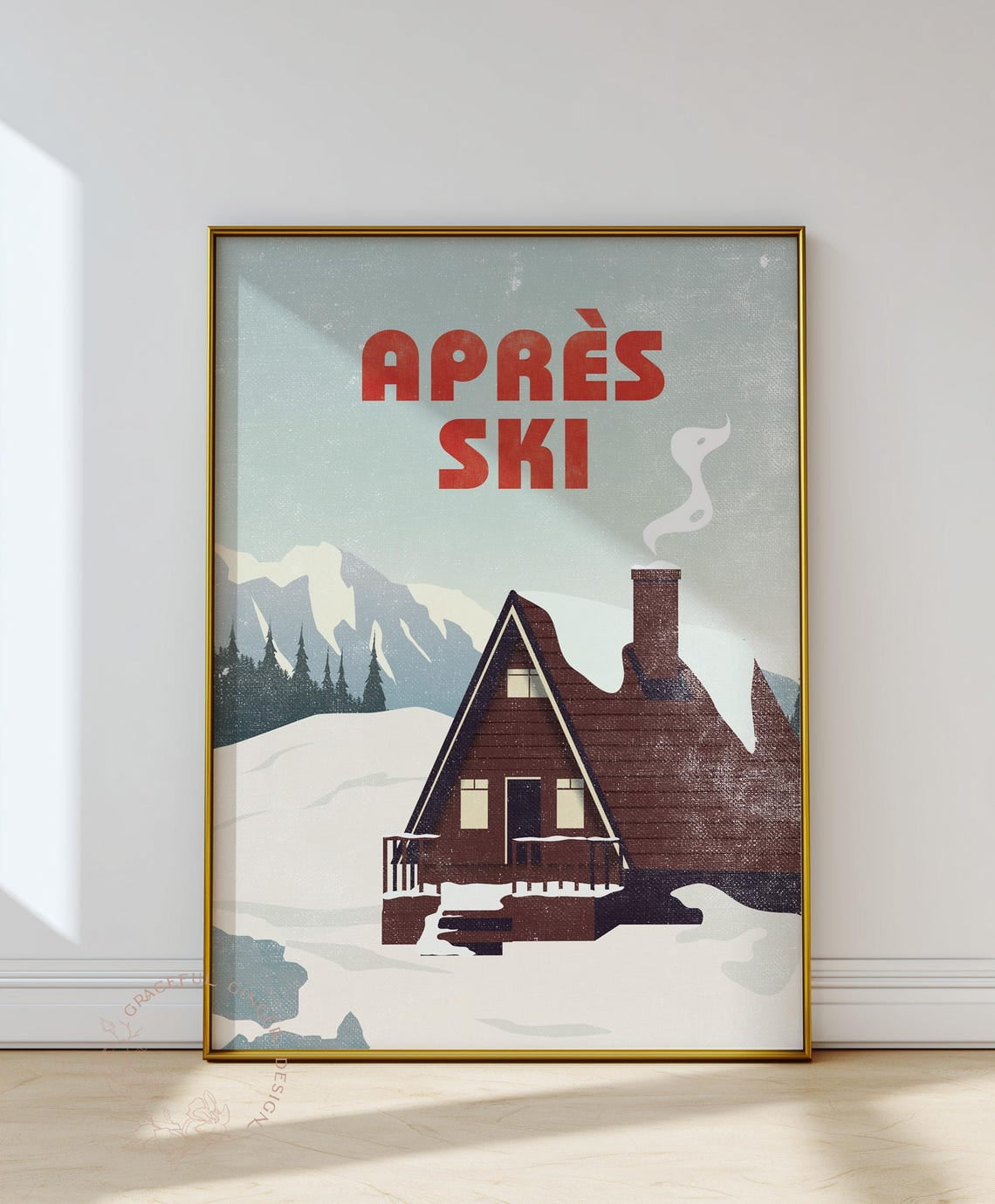 Après Ski Vintage Travel Poster, Winter Cabin Decor Home Decor #2311 ...