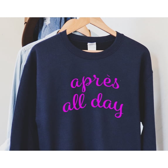 Apres All Day winter TShirt holiday TShirt ski TShirt Christmas party ...