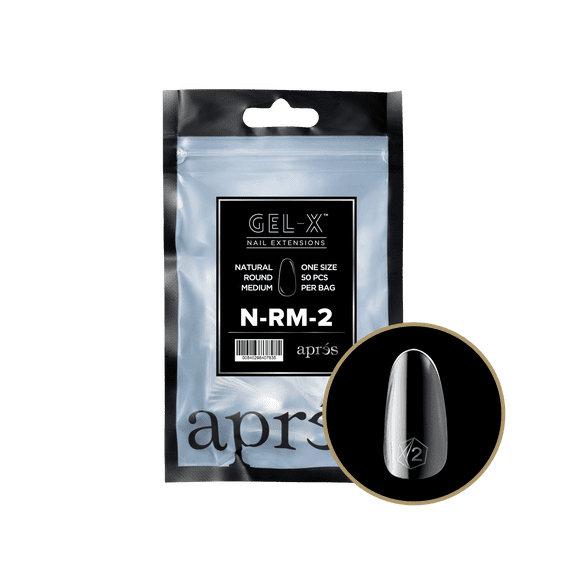 Apres Gel-X Nail Extensions S-RM-2 Sculpted Round Medium Tips Size: 2 ...