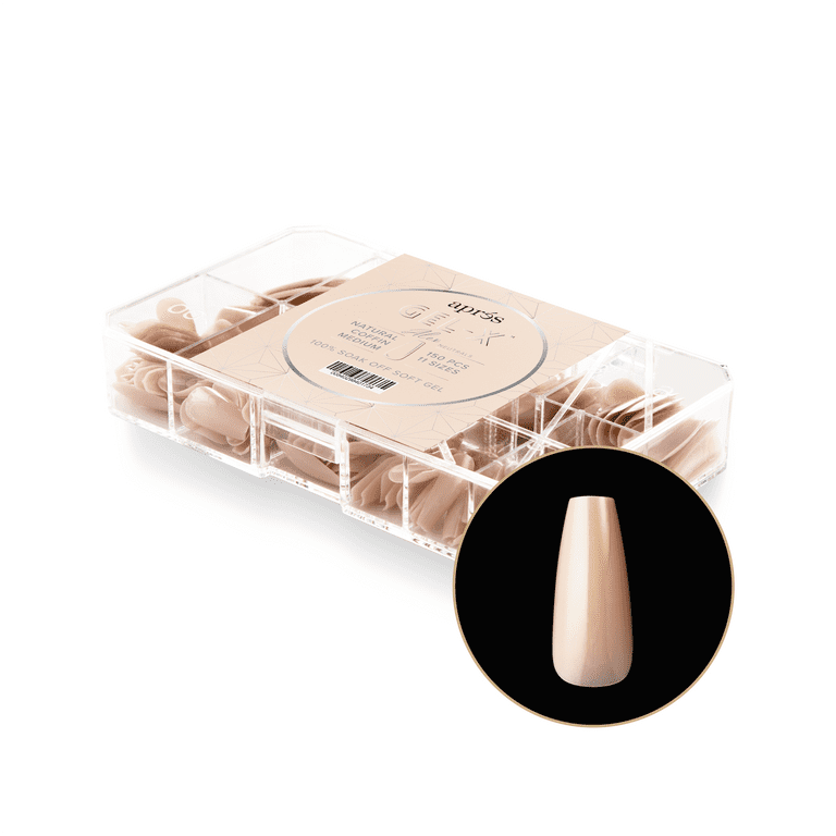 Apres Gel-X Neutrals Alex Natural Tips 150pc - Medium Coffin - Walmart.com