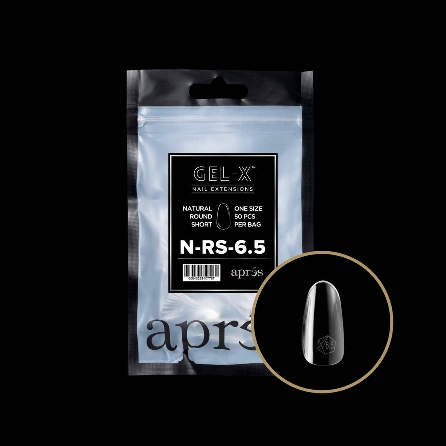 Apres Gel-X® Refill Bag 50 tips Natural Round Short - Walmart.com