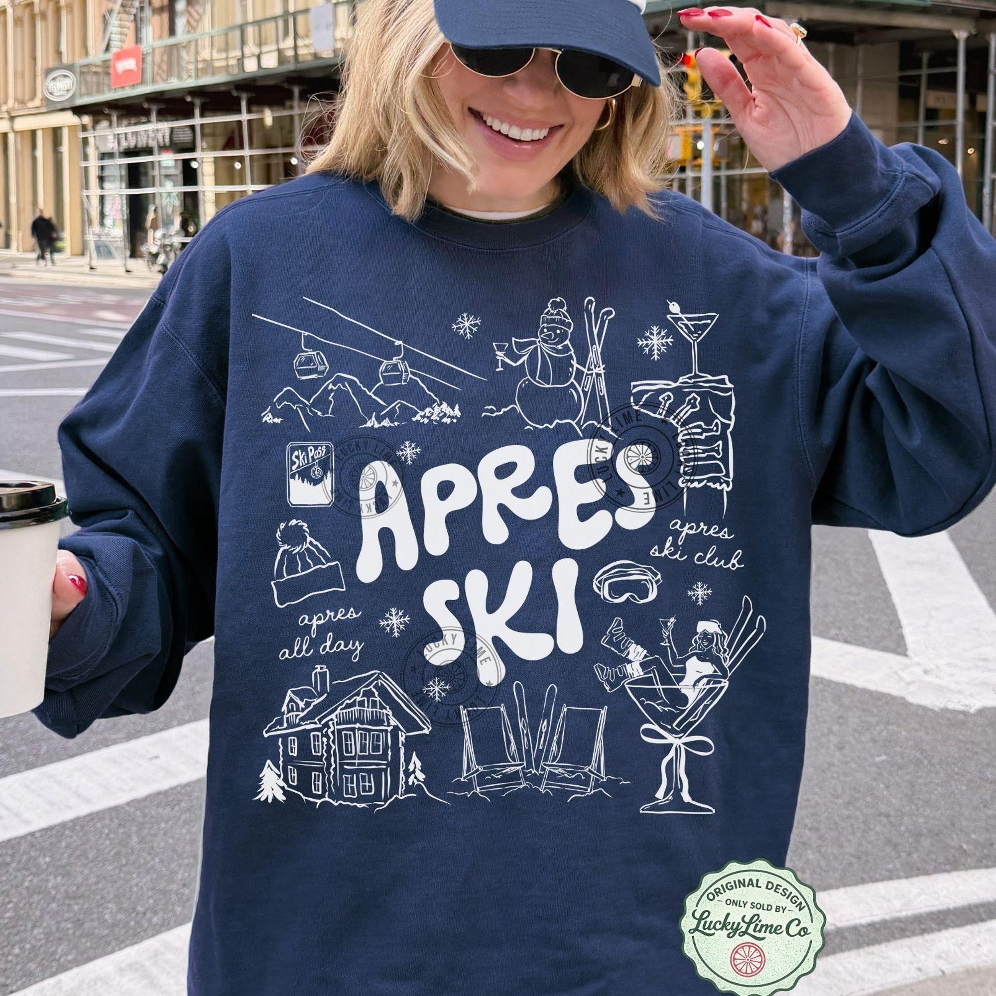 Apres Ski TShirt Hand Drawn Apres Ski Bachelorette Shirt Winter TShirt ...