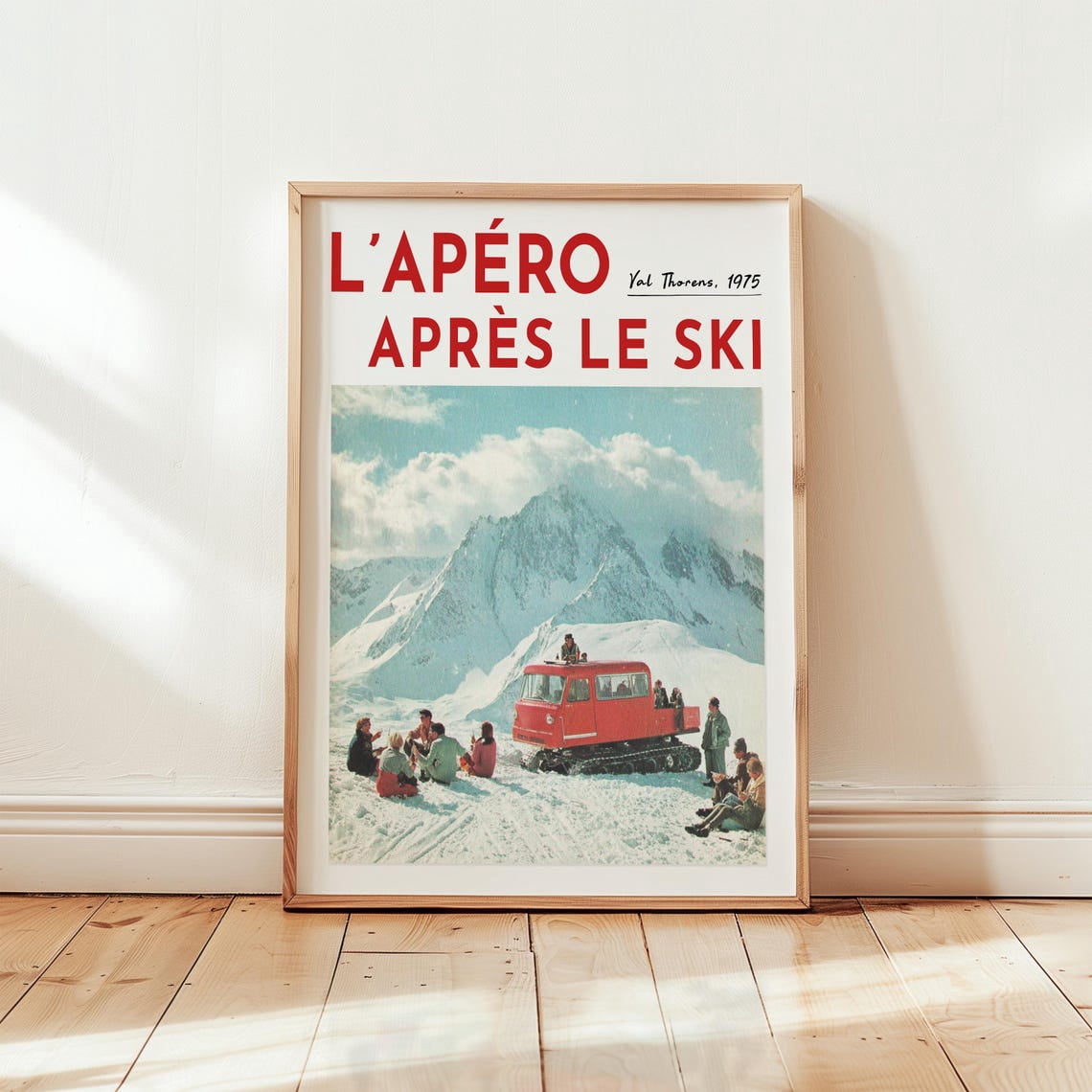 Apres Ski Vintage Val Thorens 1975 Snowcat Mountain French Alpine ...
