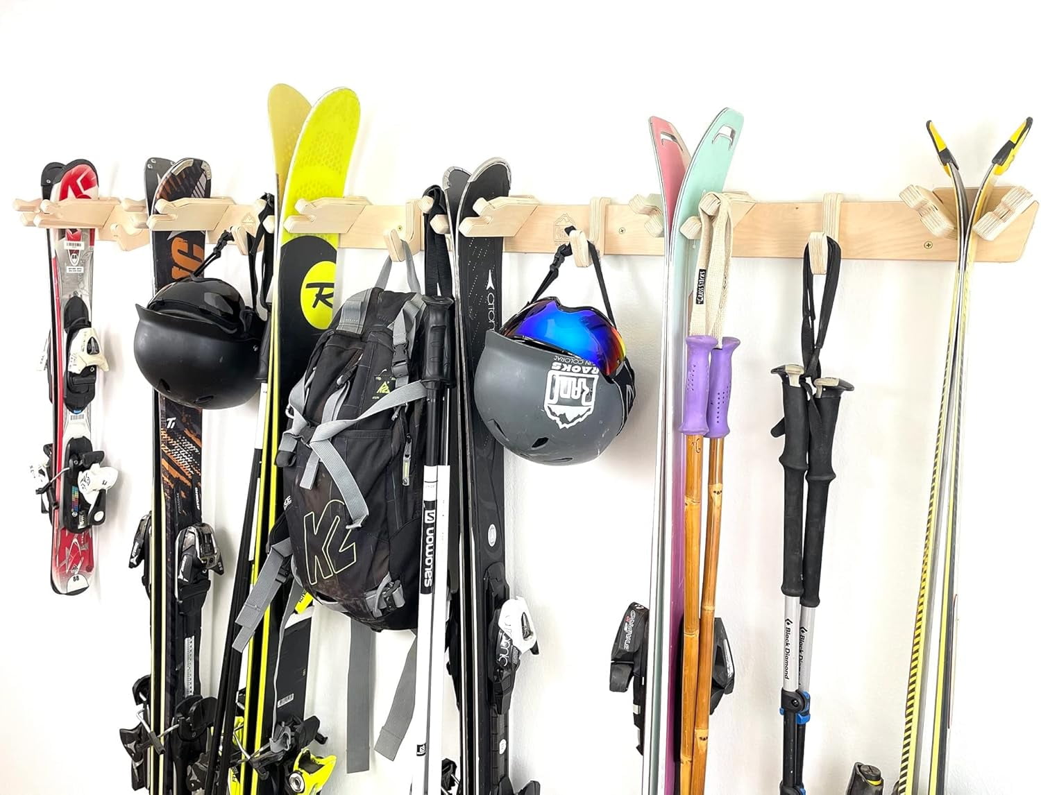 Apres Ski Wall Rack (Holds 6 sets of skis) - Walmart.com