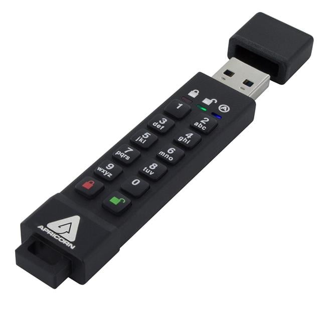 Apricorn Mass Storage 64GB 256-Bit AES XTS Hardware Encrypted Secure ...