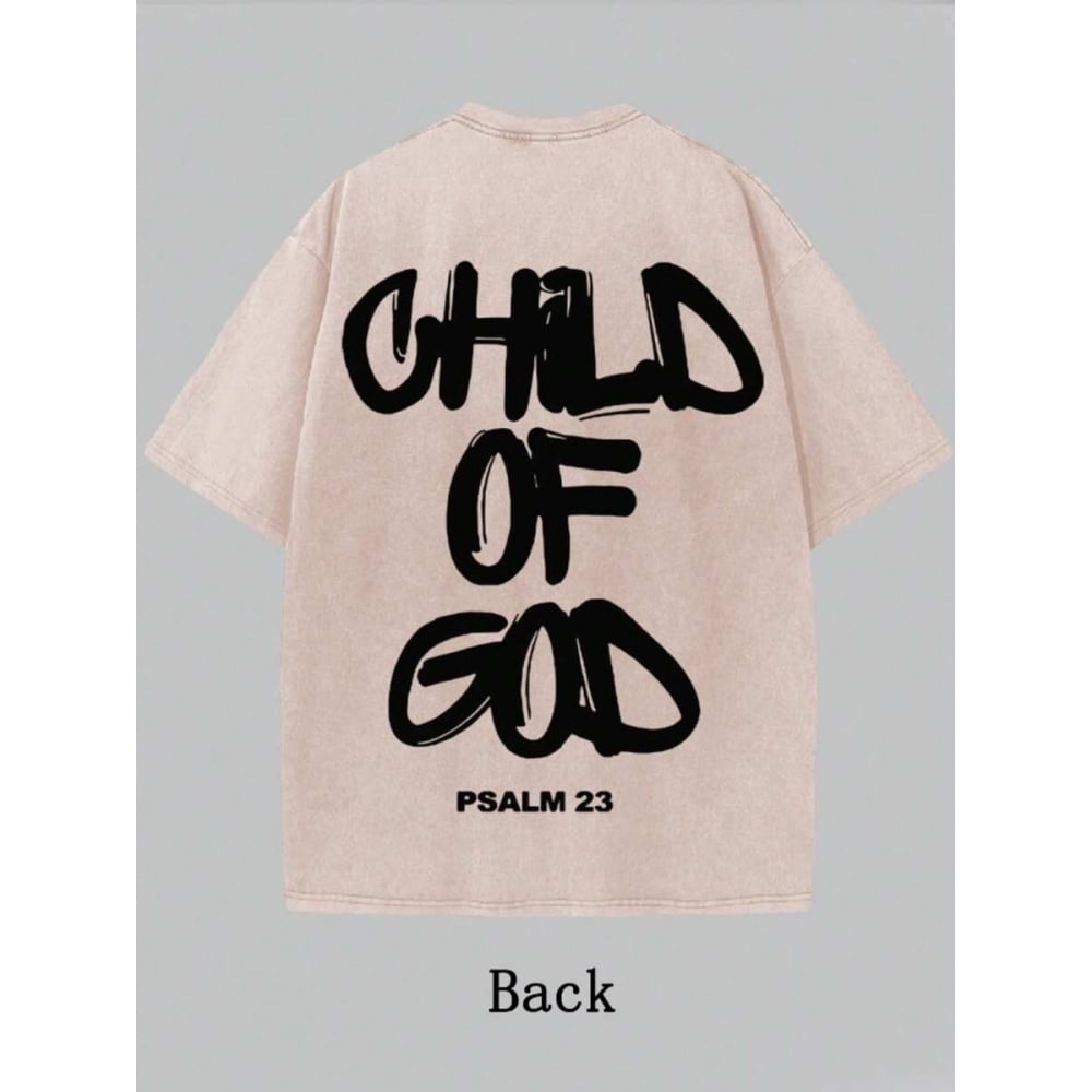 Apricot Child Of God Graphic T-Shirt Unisex Oversized Washed Cotton Tee ...