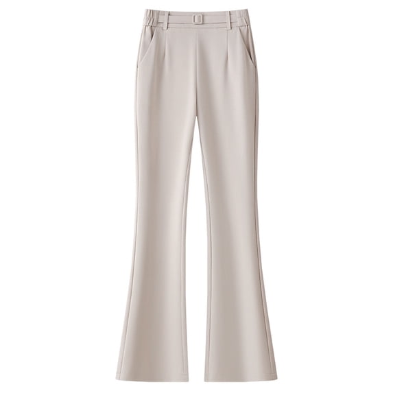 Apricot-Colored Flared Pants, New Summer Style, High-Waisted, Slim Fit ...