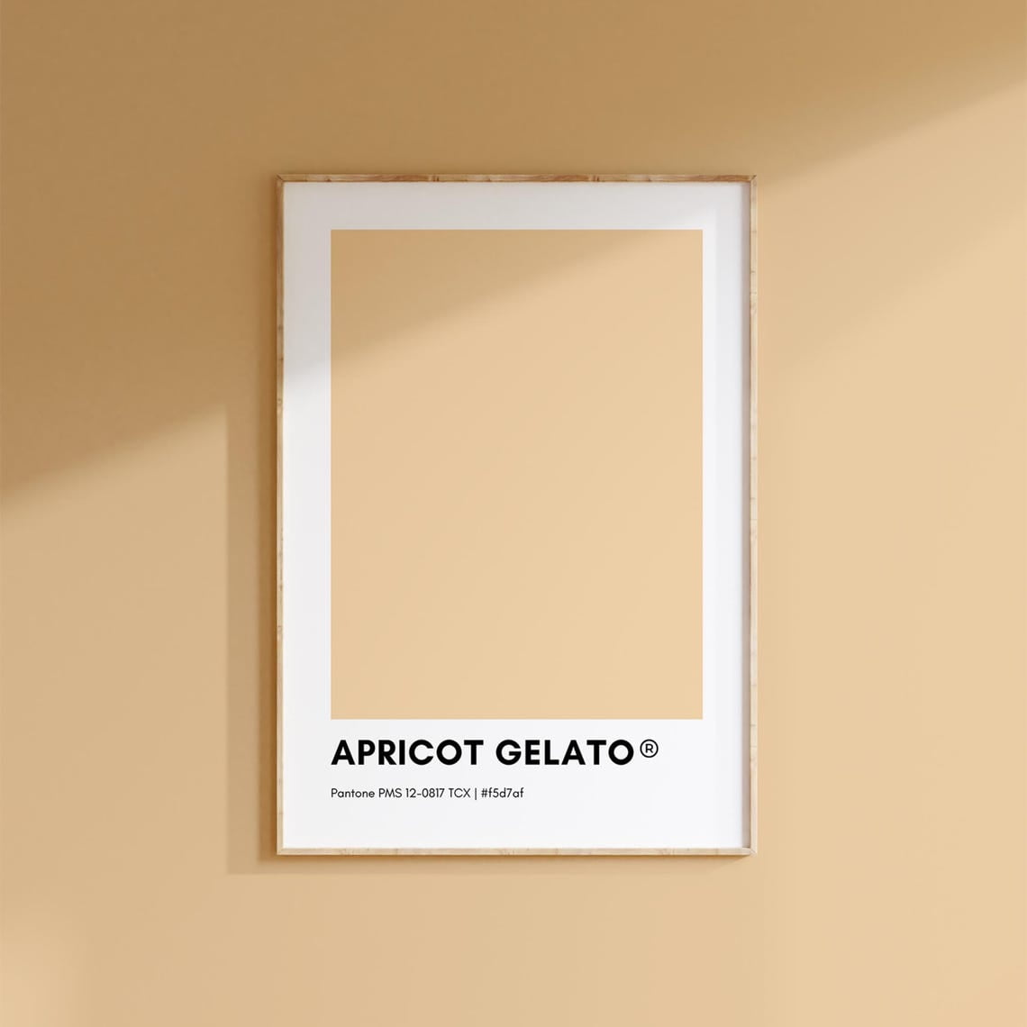 Apricot Gelato Pantone Print Poster, Pastel Yellow Pantone Poster Wall ...