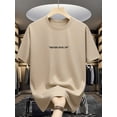 Apricot Mens Never Give Up Slogan Print Crew Neck Oversized Casual T ...