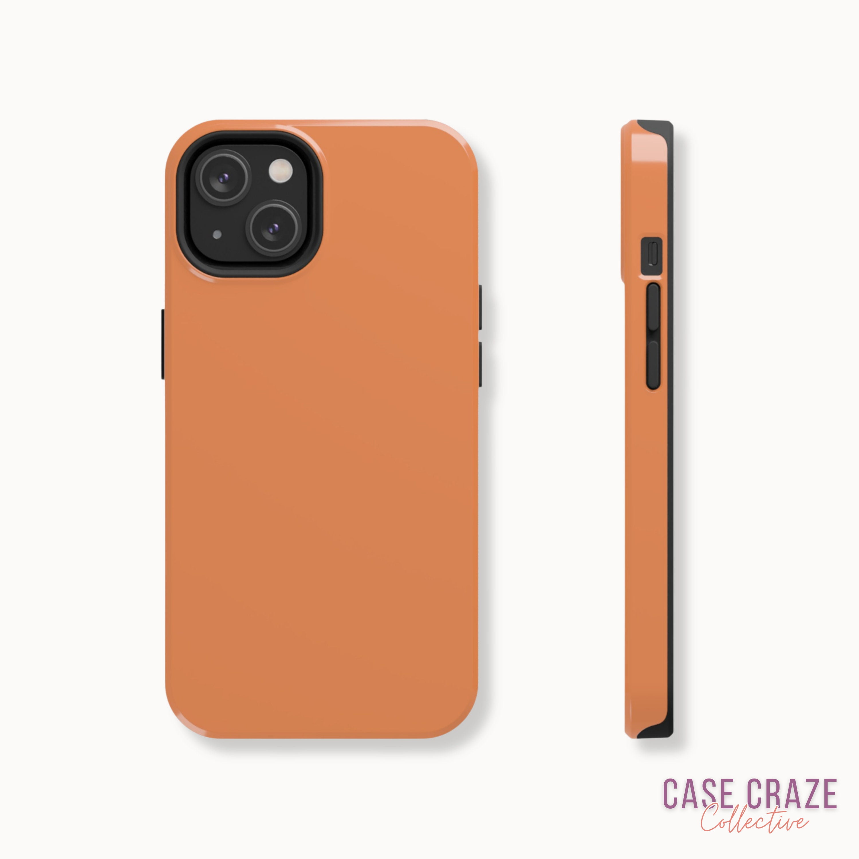 Apricot Minimalist Solid Color Aesthetic Phone Case 17 16 15 14 13 12 ...