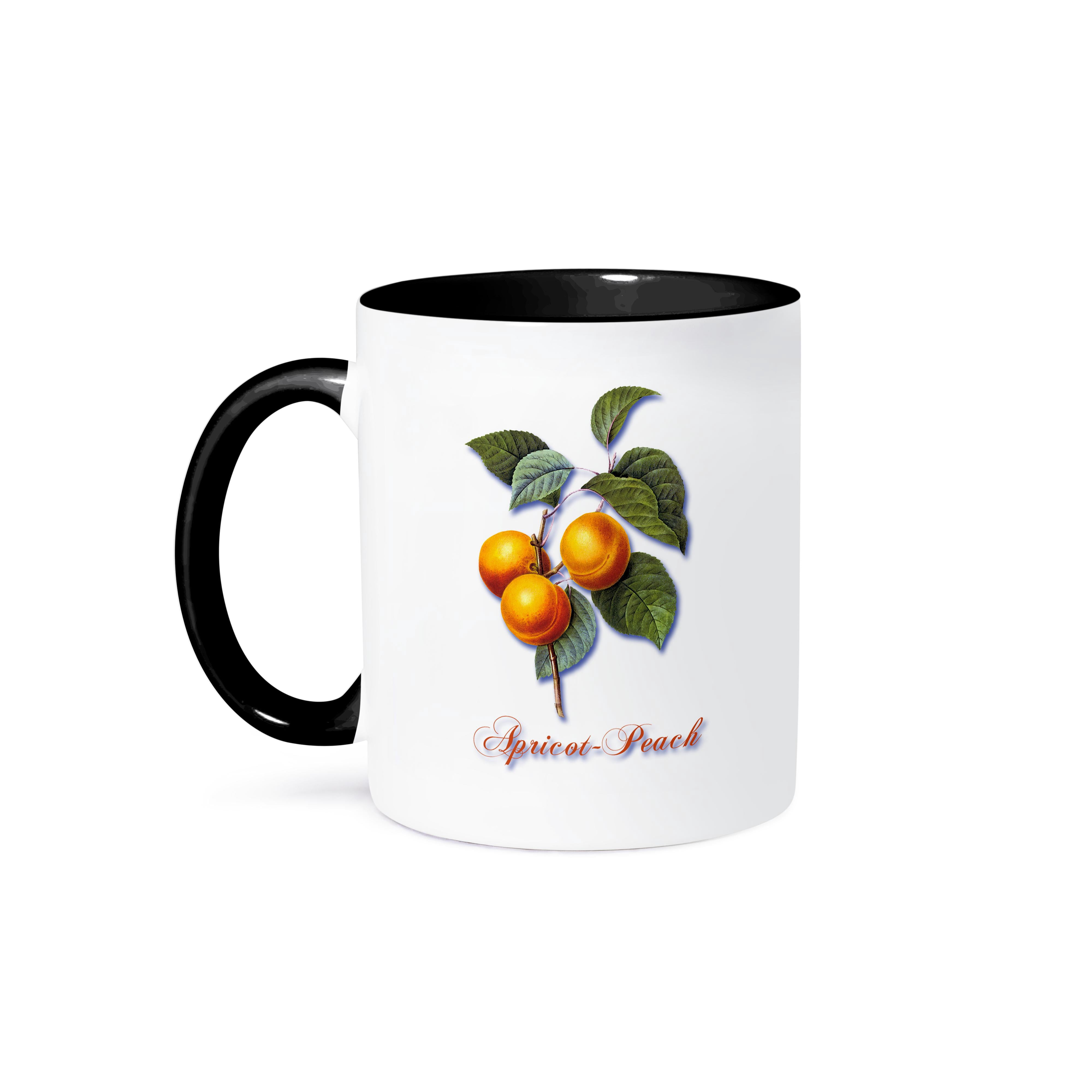 3dRose, Apricot-Peach, Botanical Print of Bright Yellow Fruits on a ...