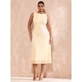 Apricot Plus Size Sleeveless Mid-Length A-Line Bodycon Dress - Walmart.com