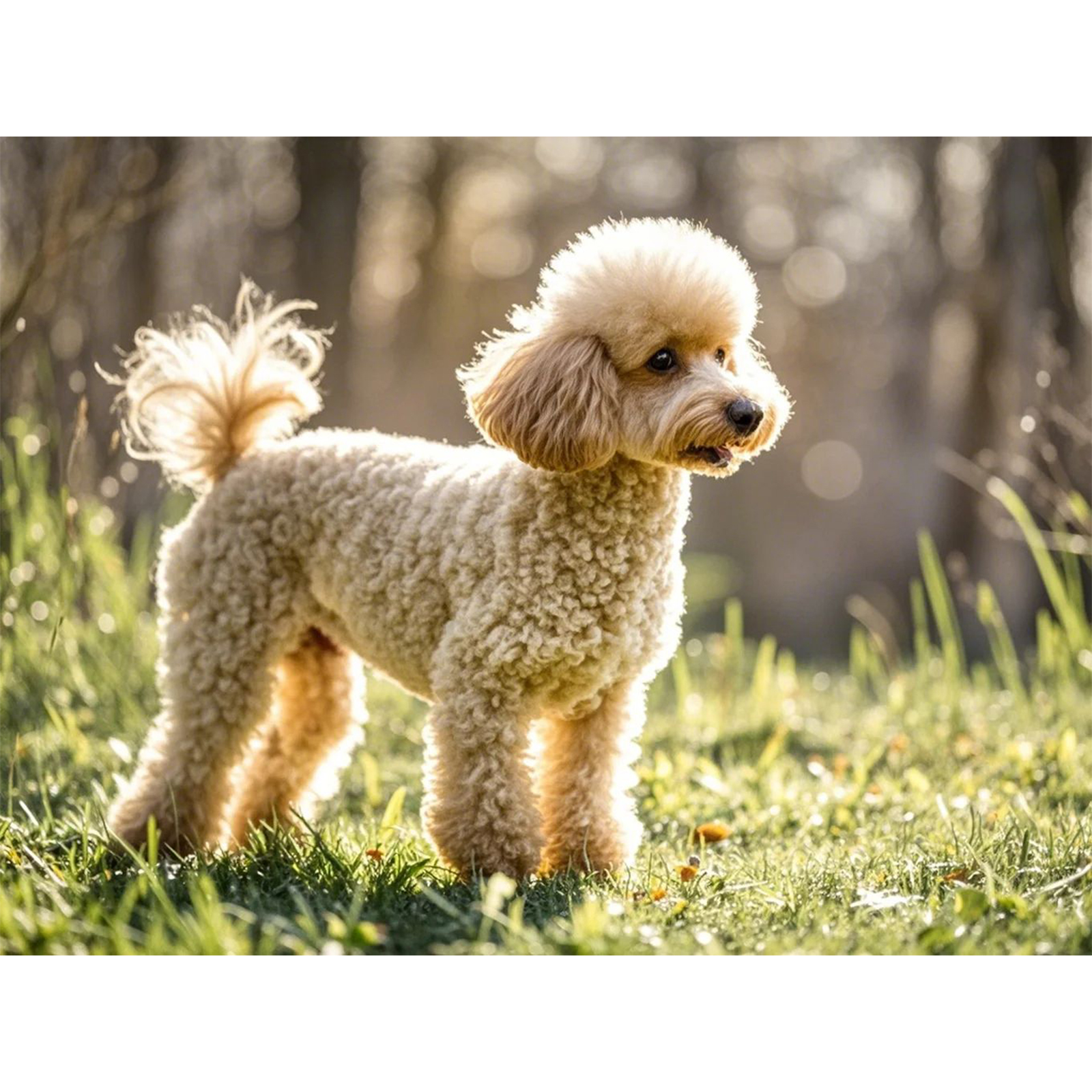 Apricot Poodle Grassland Diamond Art 5D Diamond Painting DIY Kits Full ...
