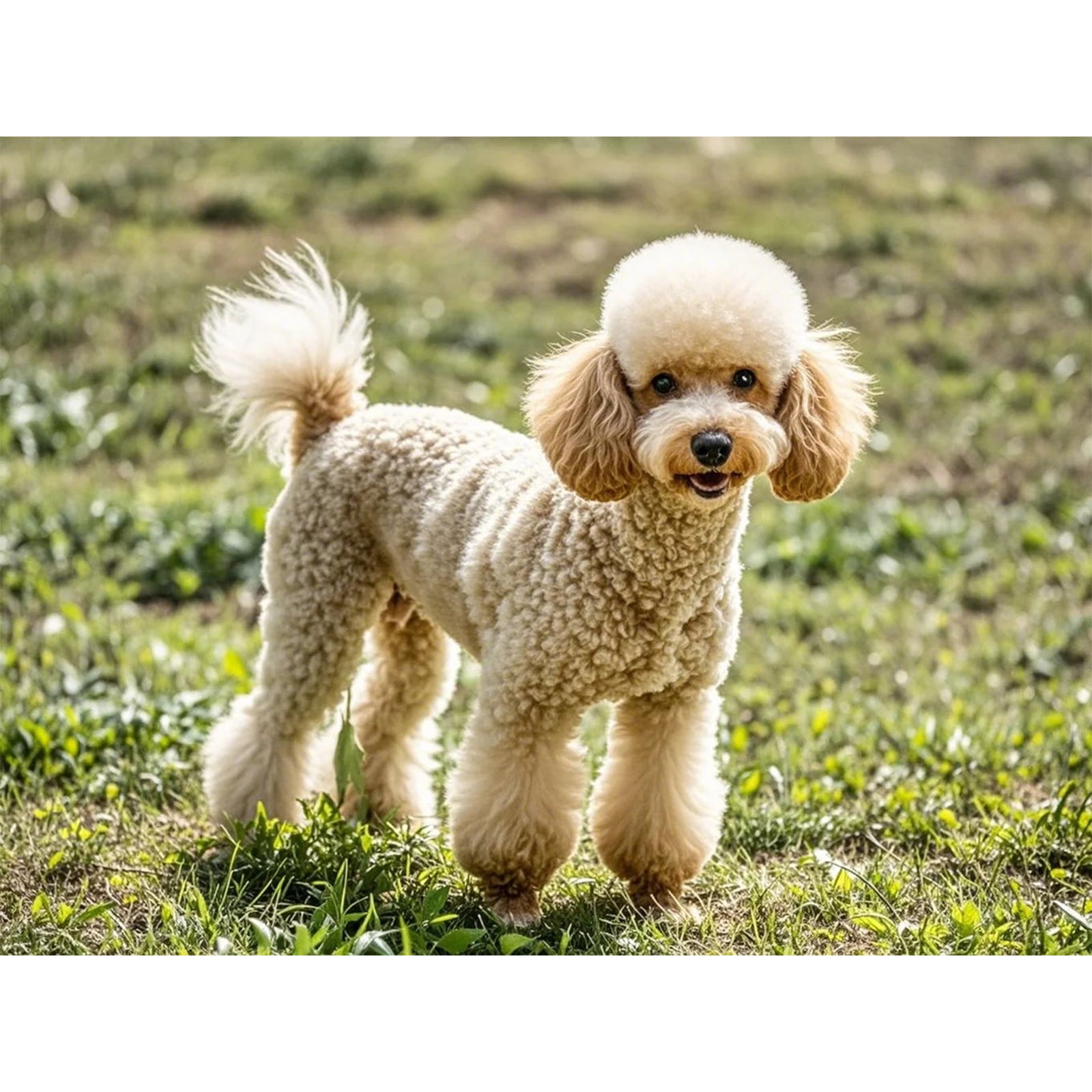 Apricot Poodle Grassland Diamond Painting DIY Kits 5D Diamond Art Full ...