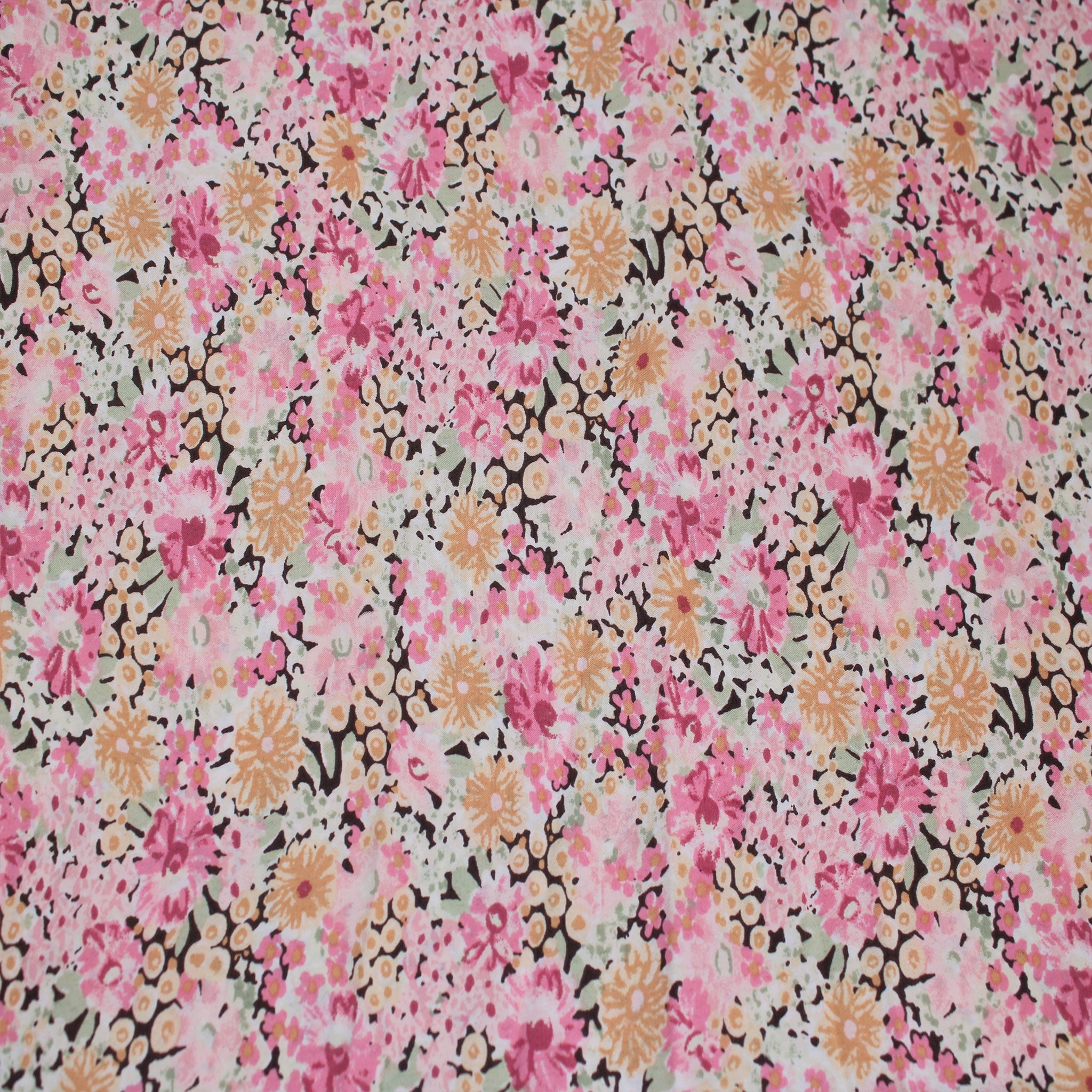 Apricot Rose 58" Wide Printed 100% Polyester Moroccan Fabric-120GSM ...