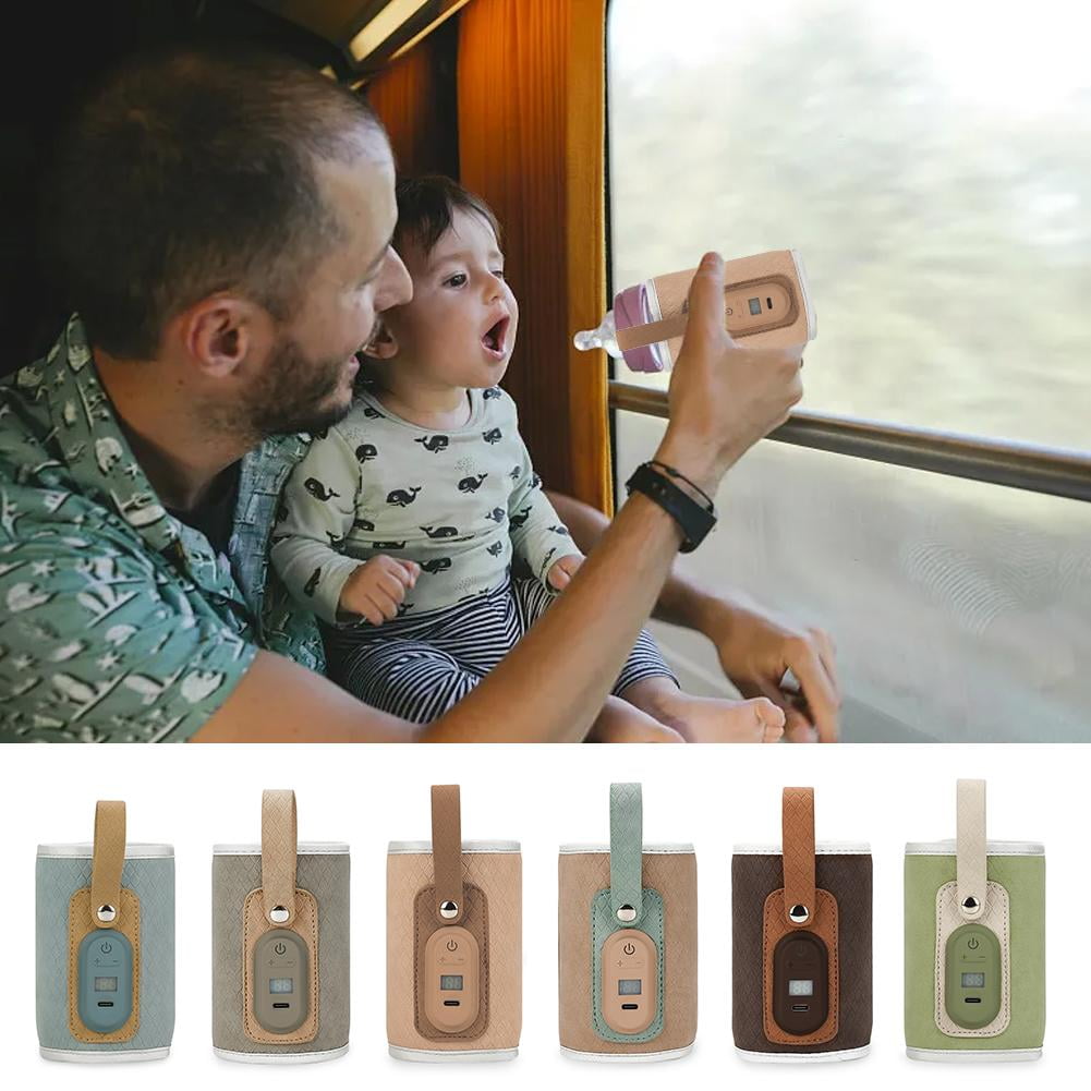 Apricot color insulated milk bottle bag for outdoor travel mother and ...