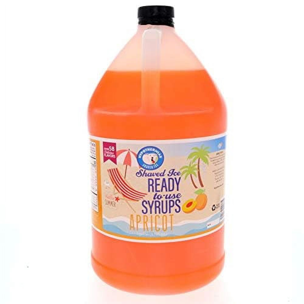 Apricot to Use Gallon (128 Fl. Oz) Hawaiian Snow Cone Flavors Syrup ...