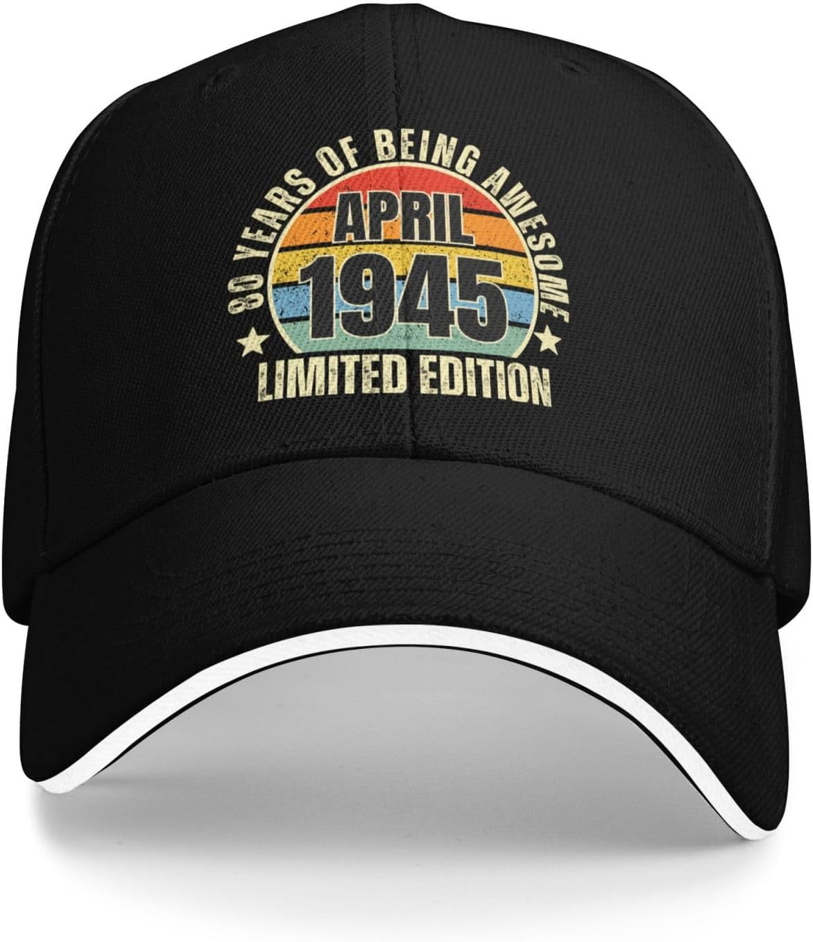 April 1945 Limited Edition 80 Years Old 80th Birthday Hat Baseball Cap ...