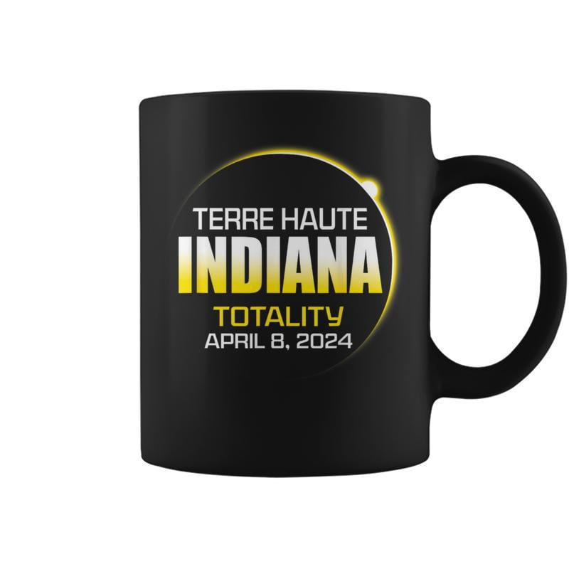 April 2024 Total Solar Totality Eclipse Terre Haute Indiana Coffee Mugs ...
