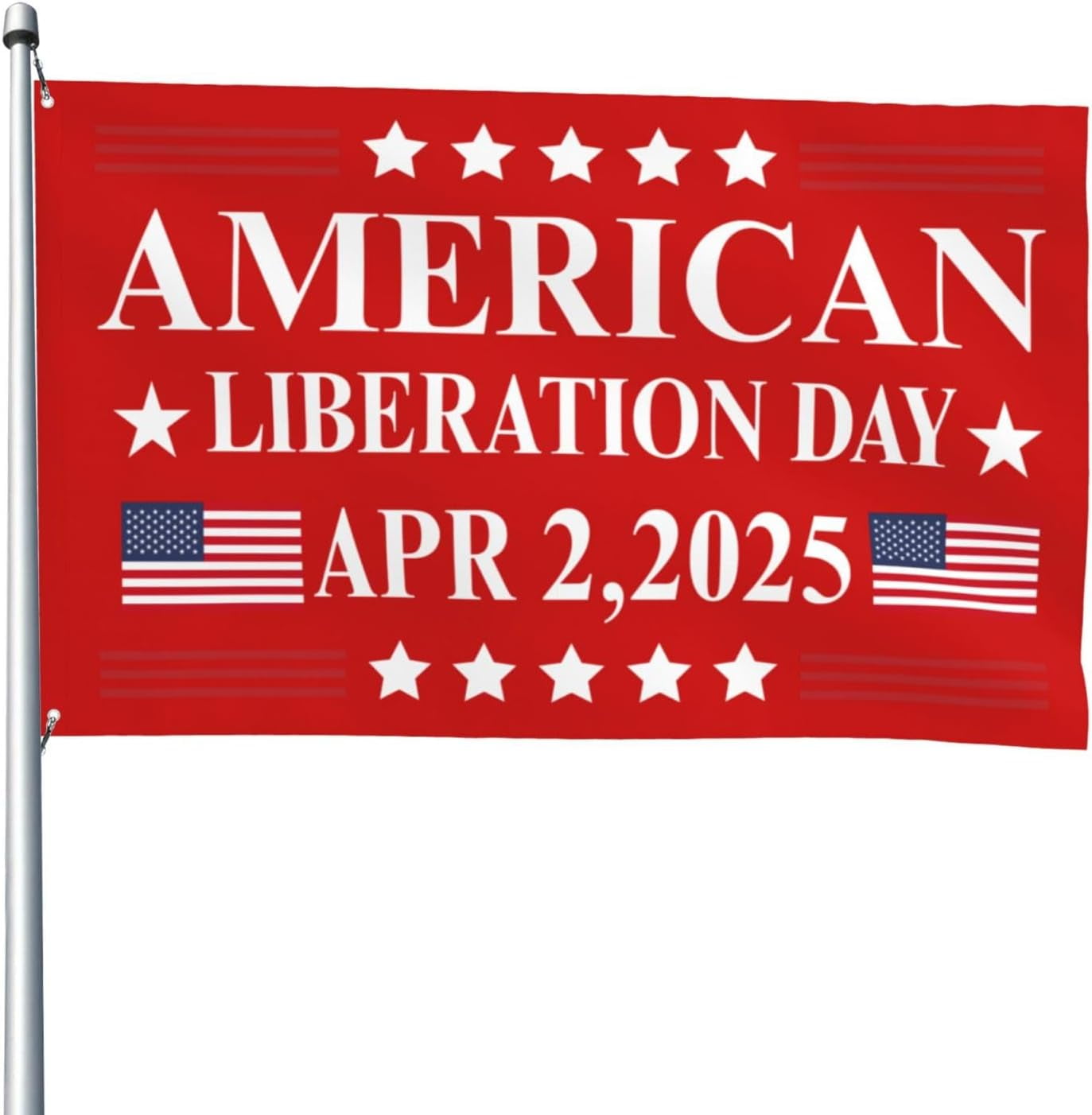 April 2nd 2025 New American Liberation Day Flag 4x6 Yard Sign Banner ...