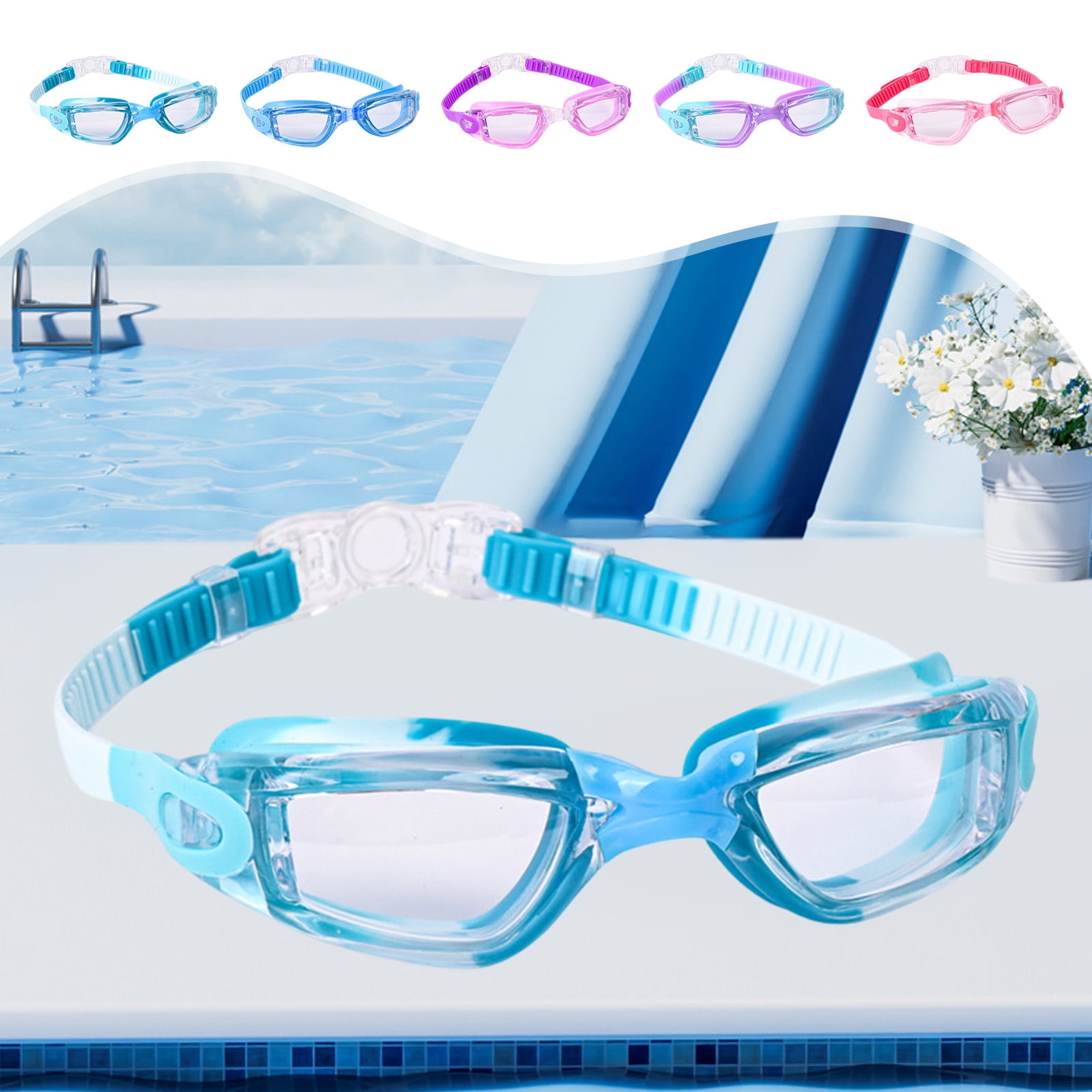 April 50% off Saving! Adult Color Plating Swimming Glasses Waterproof ...