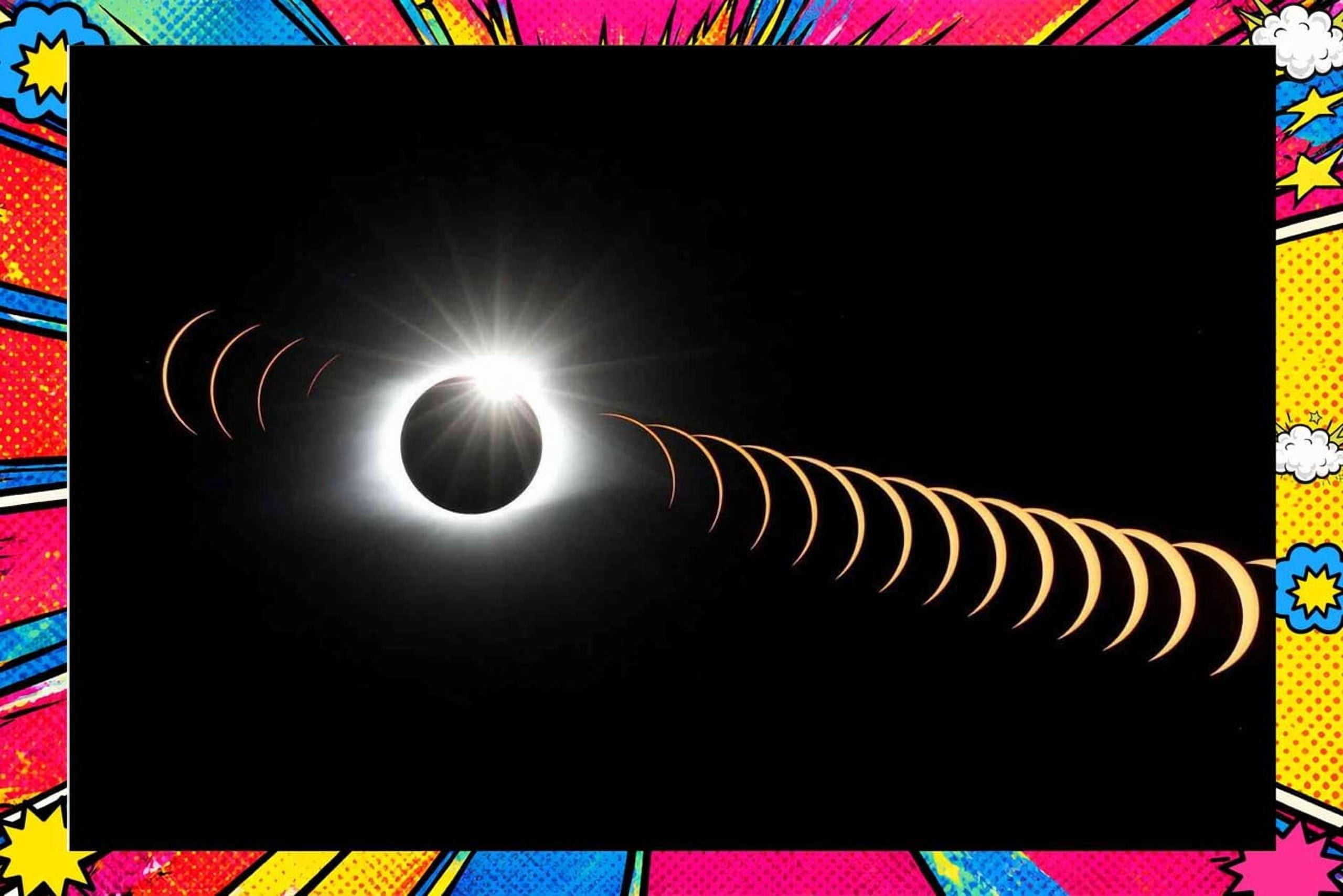 April 8 2024 Total Solar Eclipse Sun - Pop Art Edition | 20x30 Inch ...