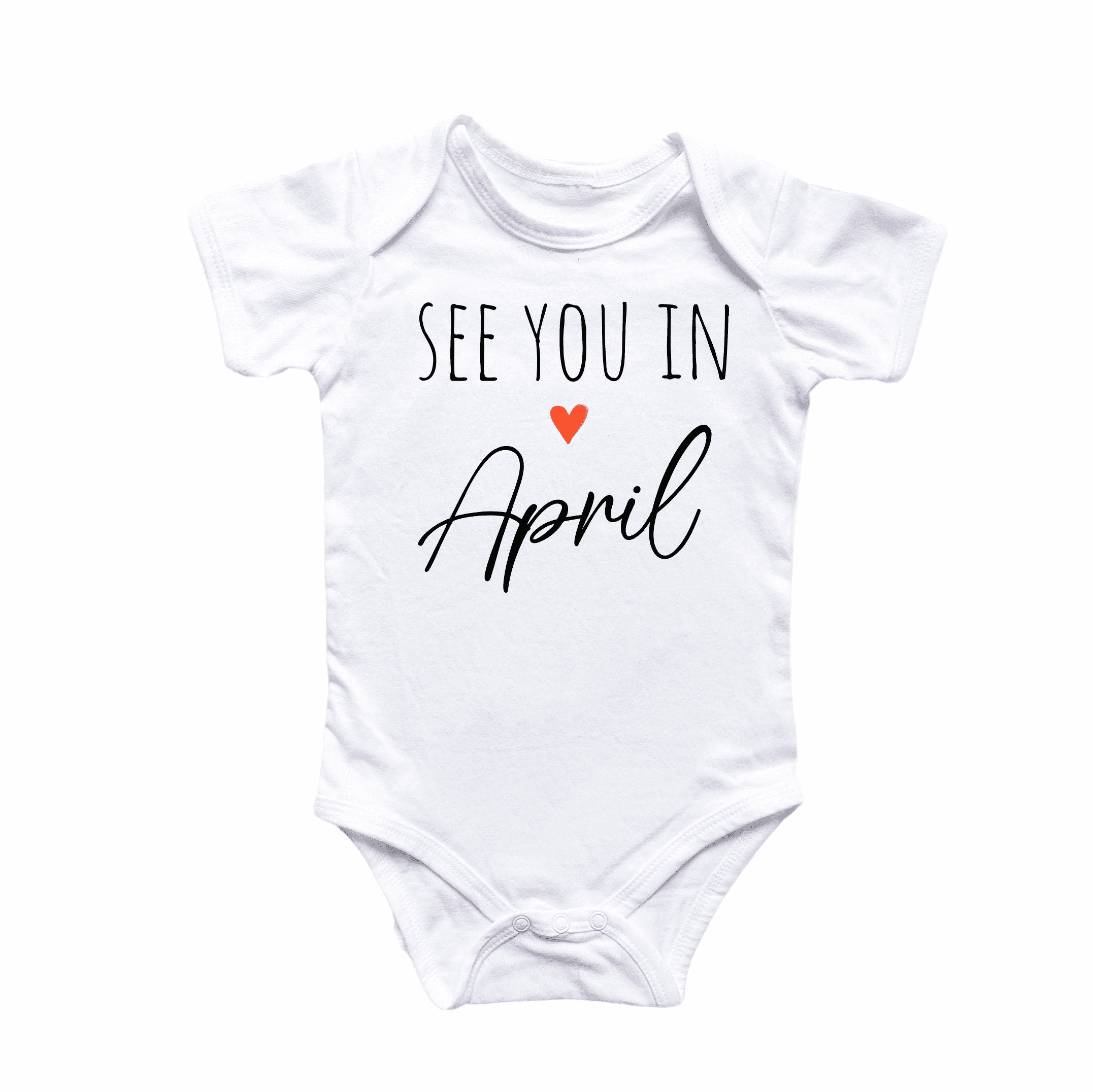 April Baby Announcement - Baby Boy Girl Clothes Infant Bodysuit Funny ...