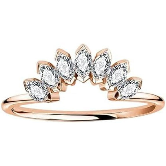 April Birthstone CZ Ring, Natural Cubic Zircon Nesting Ring, Womens ...