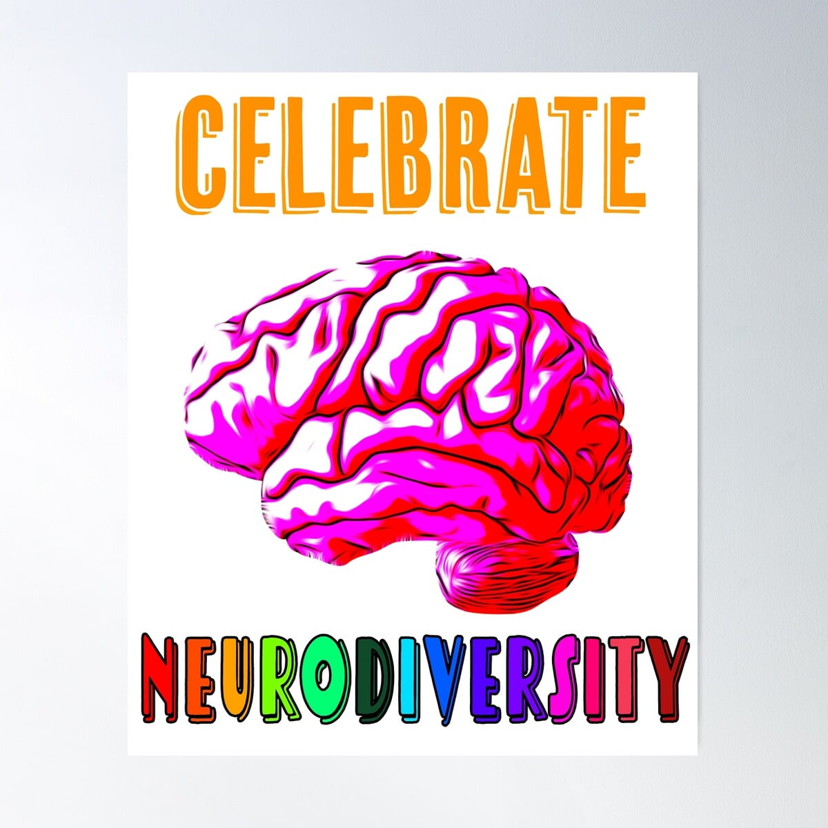 April Celebrate Neurodiversity Autism Awareness Poster Wall Art, Modern ...