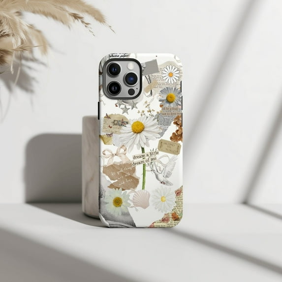 April Daisy Birth Flower Phone Case Compatible with iPhone 11 to 16 Pro ...