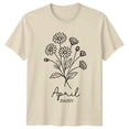 April Daisy Flower Bouquet T-Shirt Birthday Botanical For Her All Size ...