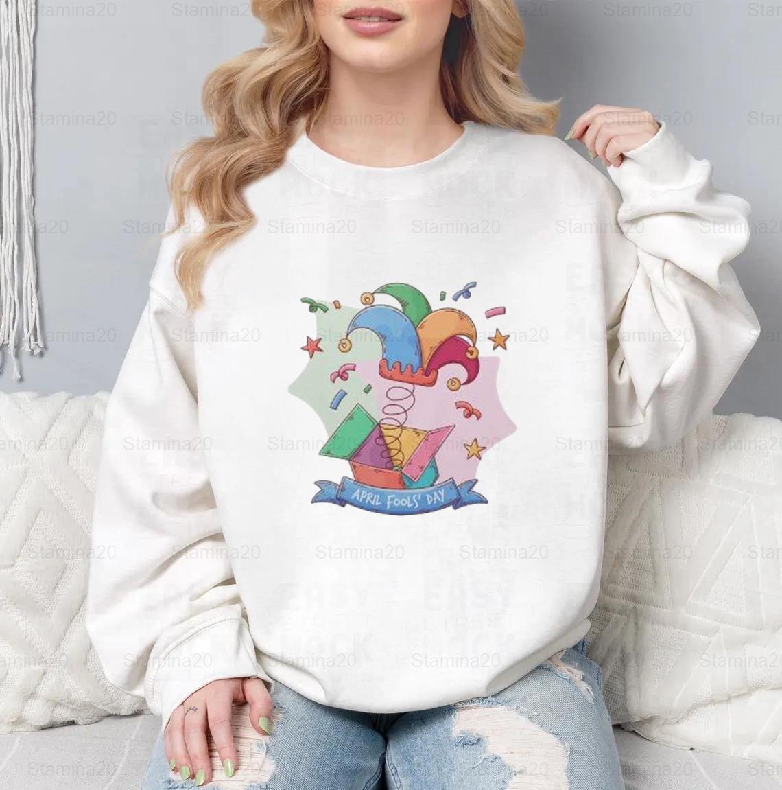 April Fools Surprise Box Gag Gift Vibes Sweatshirt, for men & women, up ...