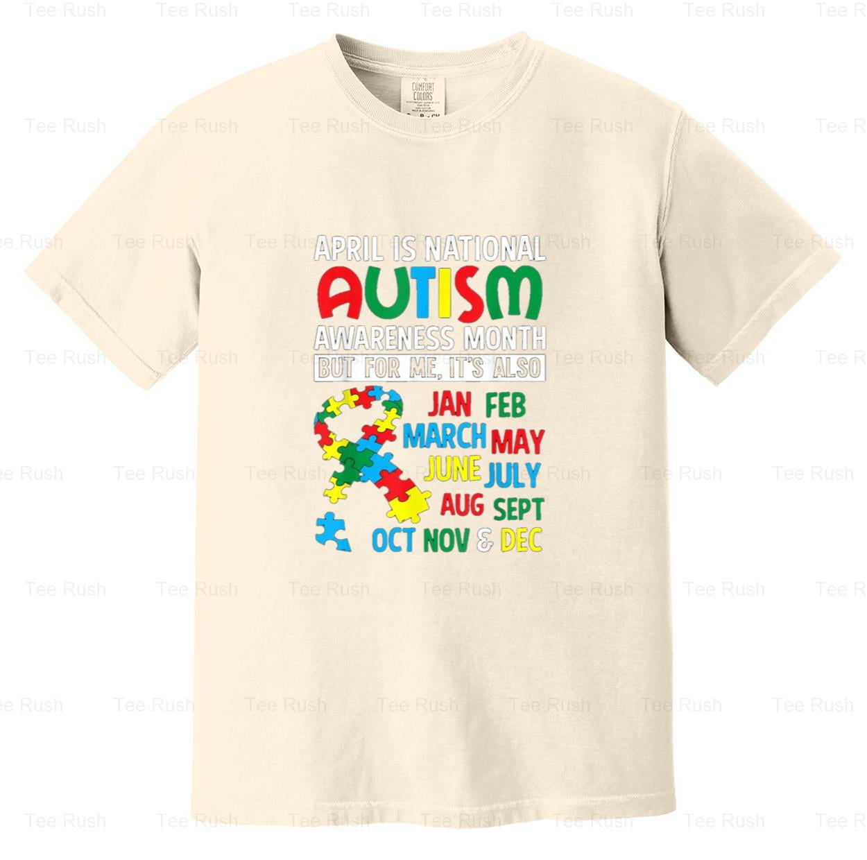 April National Autism Awareness Month Support Blue Ribbon Puzzle Gift ...