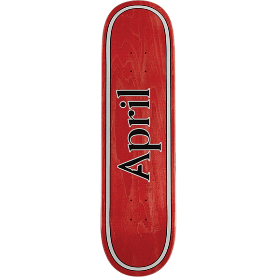April Og Logo Skateboard Deck 8.38 Red Black White - Walmart.com