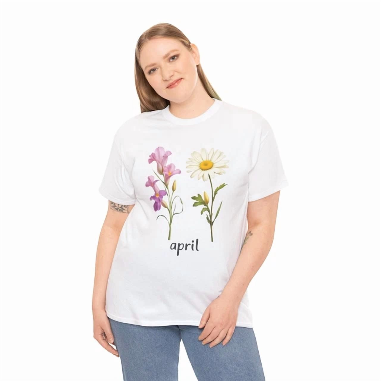 April T-Shirt S-5XL Artsy Flower Tee For Modern & Stylish Looks ...