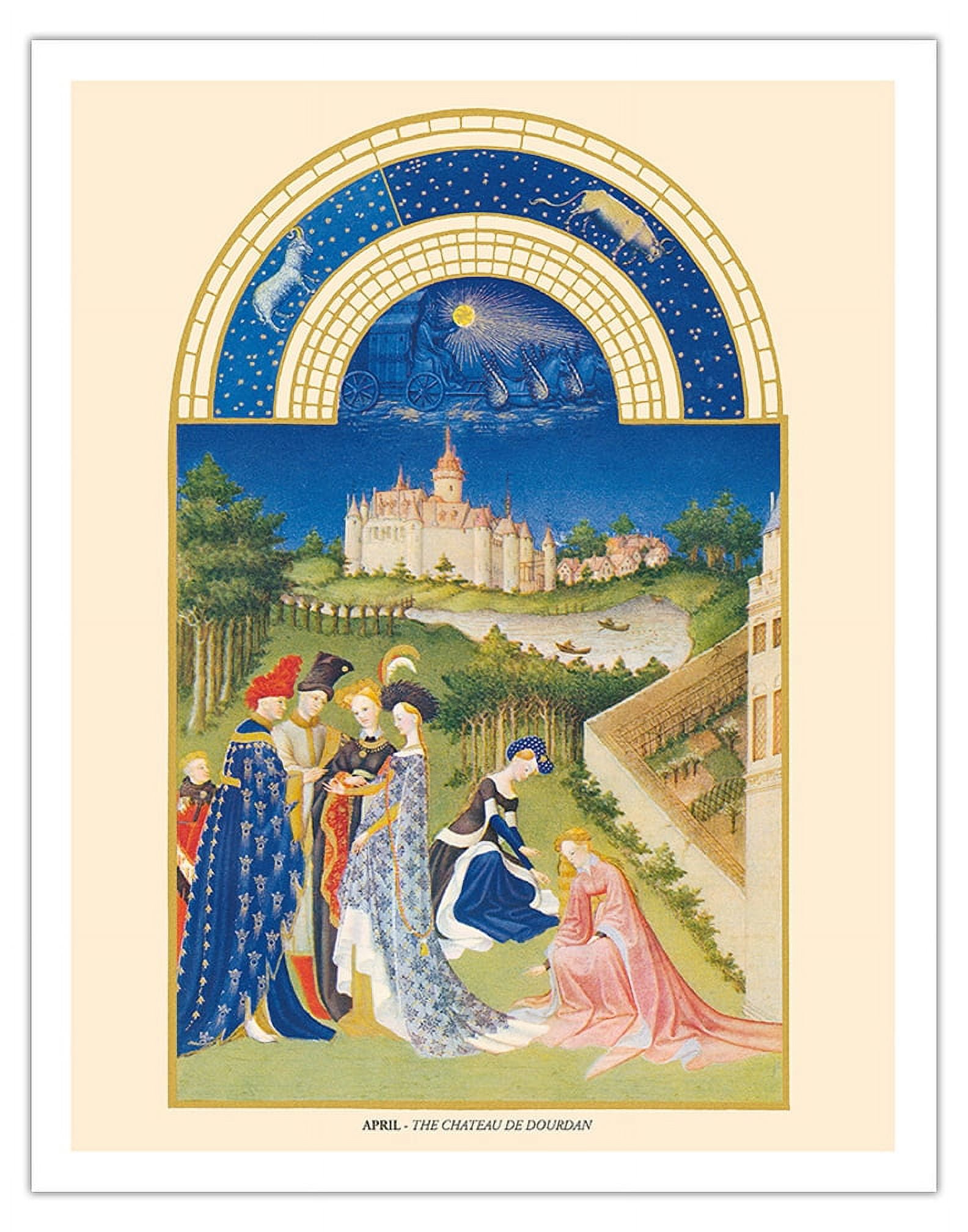 April: The Château de Dourdan - Book of Hours (Très Riches Heures ...