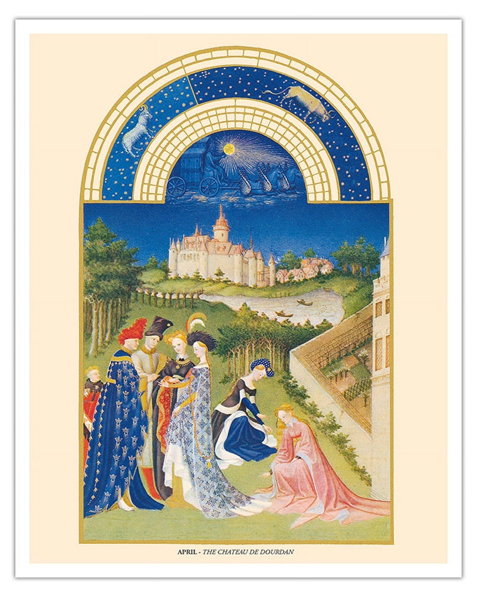 April: The Château de Dourdan - Book of Hours (Très Riches Heures ...