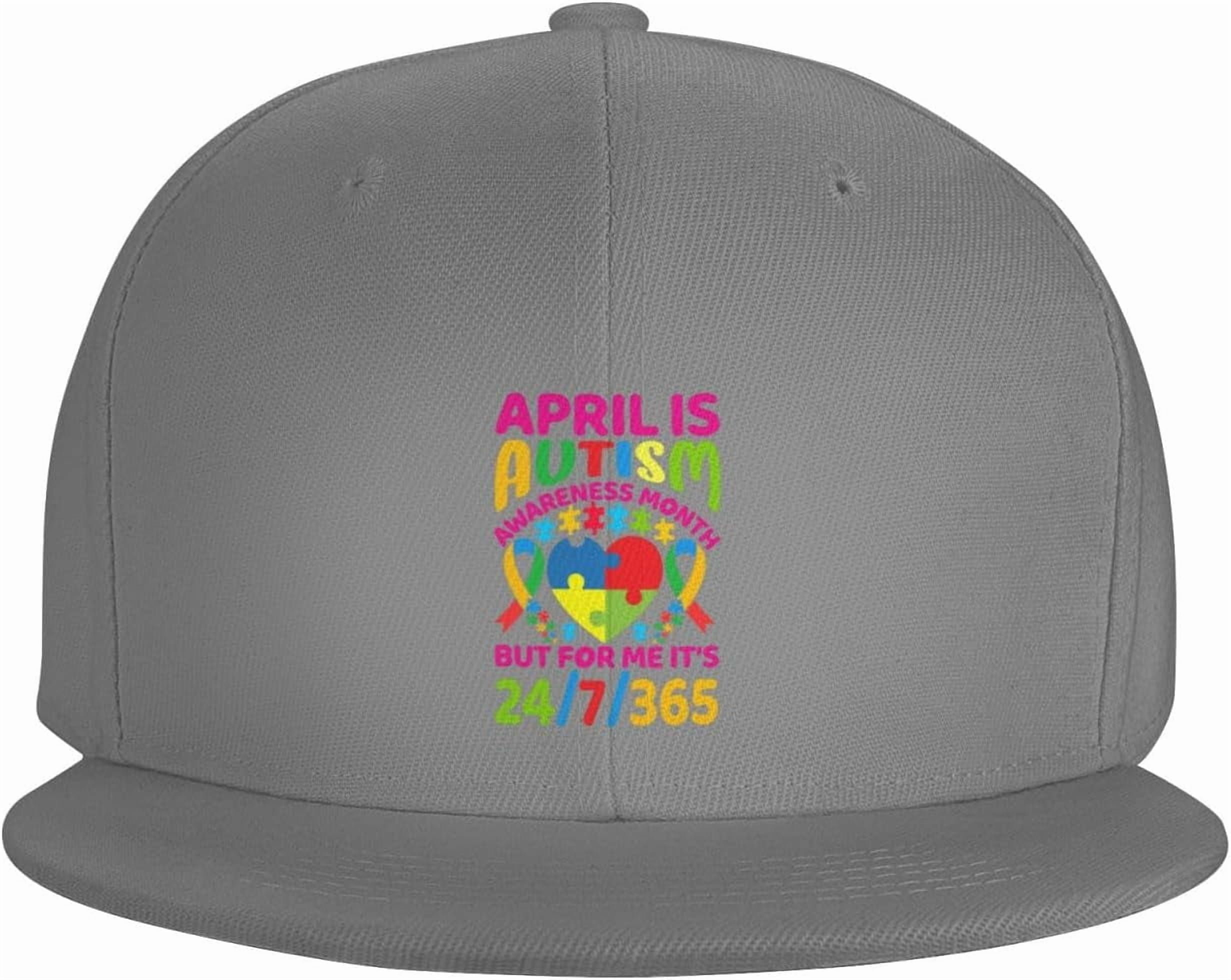April is Autism Awareness Month Hat Autism Awareness Month Flat Brim ...