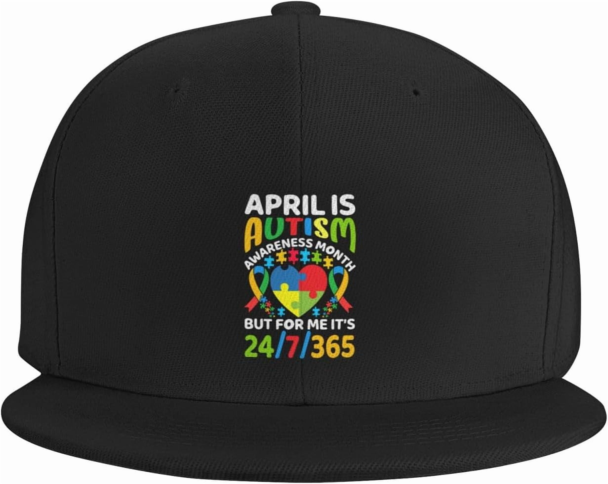 April is Autism Awareness Month Hat Autism Awareness Month Flat Brim ...