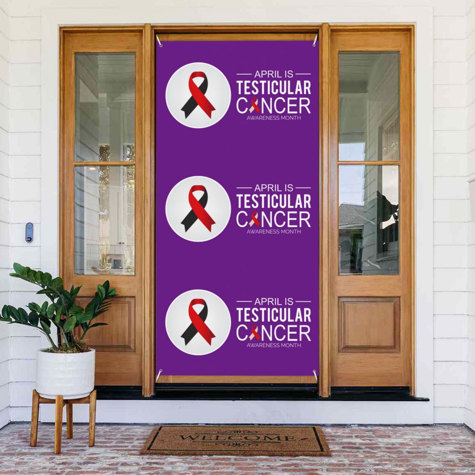 April is Testicular Cancer Awareness Month Door Cover Decoration ...