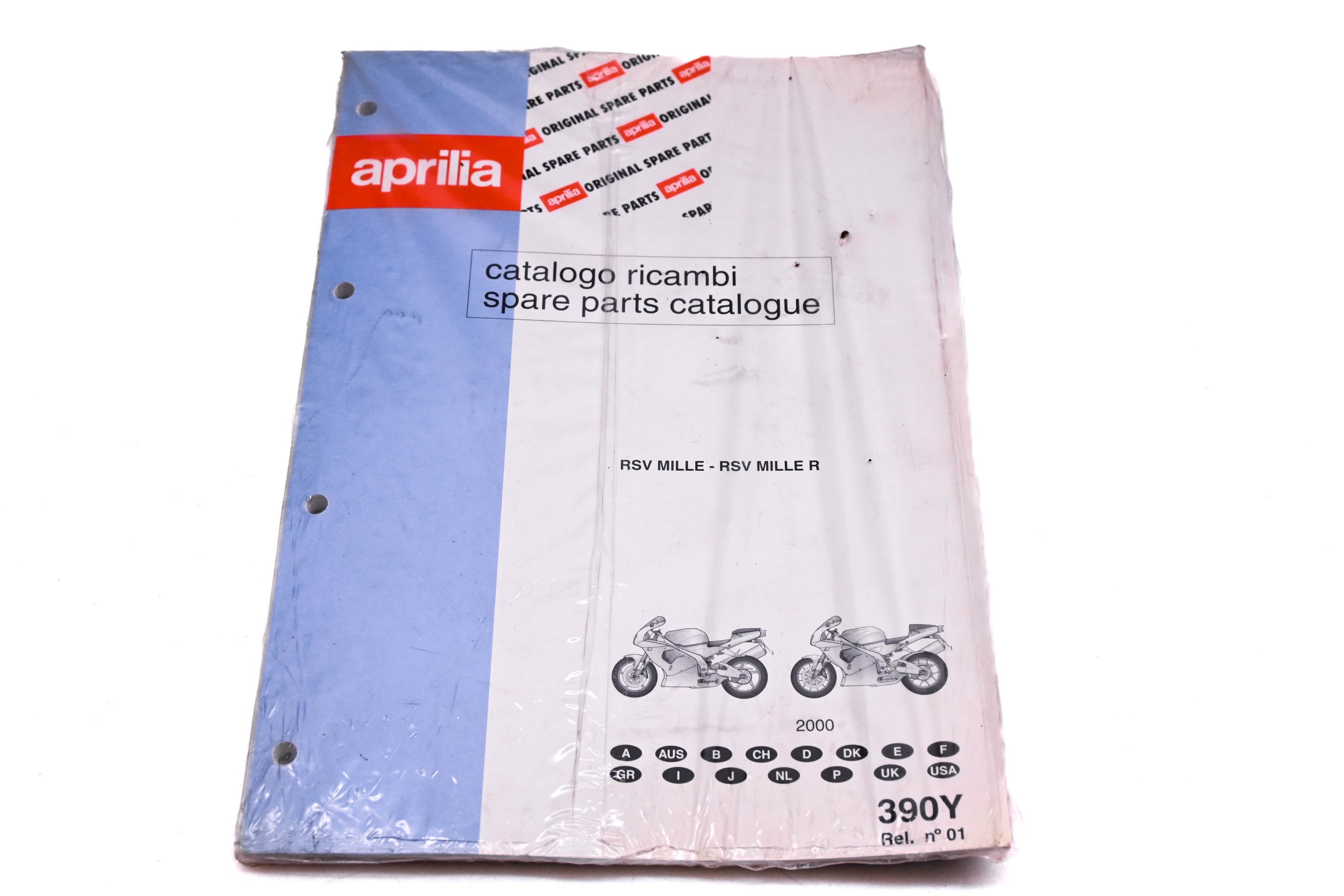 Aprilia 88390Y0 2000 RSV Mille R Spare Parts Catalogue 390Y NOS ...