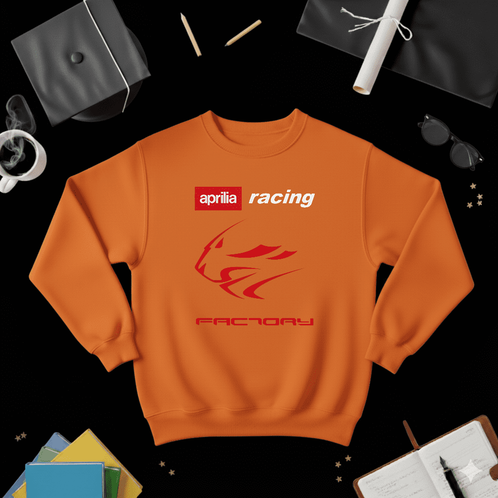 Aprilia Racing MotoGP Factory Team Retro Motorcycle Logo Sweatshirt ...