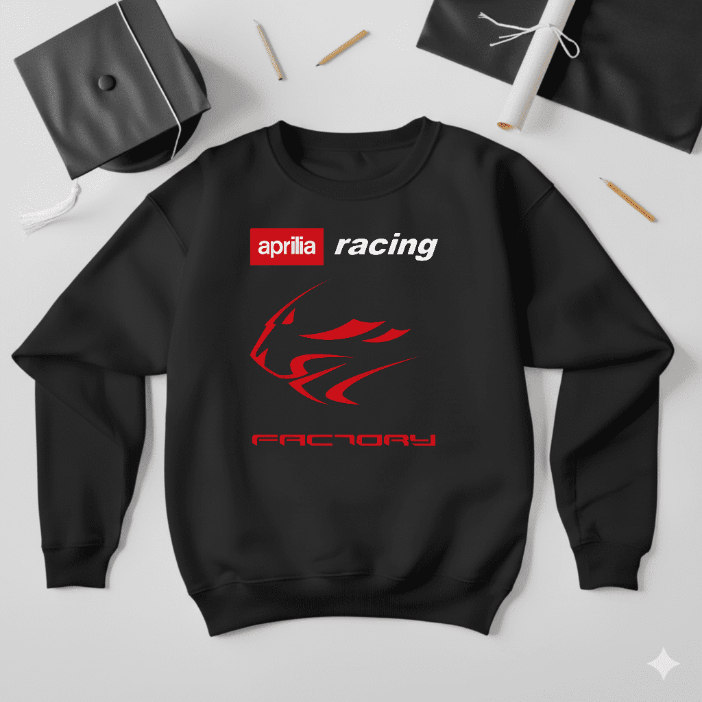 Aprilia Racing MotoGP Factory Team Retro Motorcycle Logo Sweatshirt ...