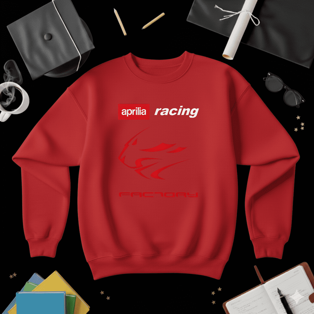 Aprilia Racing MotoGP Factory Team Retro Motorcycle Logo Sweatshirt ...