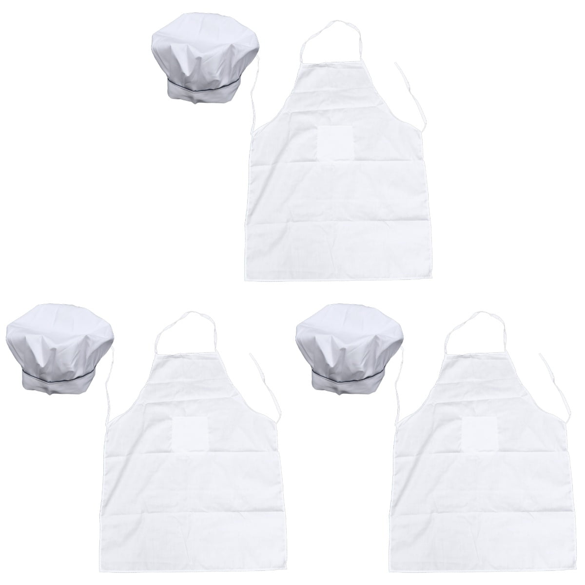 Apron 6 Pcs White Server Aprons for Waitress Cooking Waiter Set ...