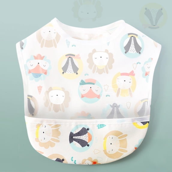 Apron,Baby Set Toddler With Crumb Catcher Pocket & Snap Button Baby ...